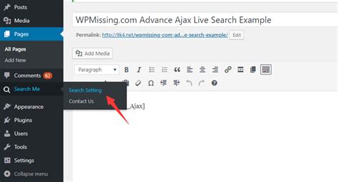 ajax live search plugin for wordpress wp missing