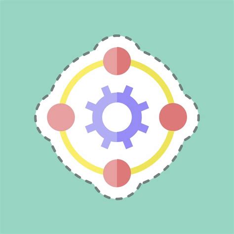 Sticker Line Cut Innovation Suitable For Digital Web Symbol Simple Design Editable Design