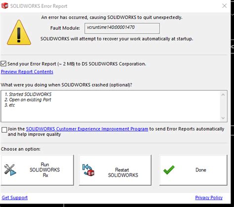 Vcruntime140 00001470 Error General Q A GoEngineer Community