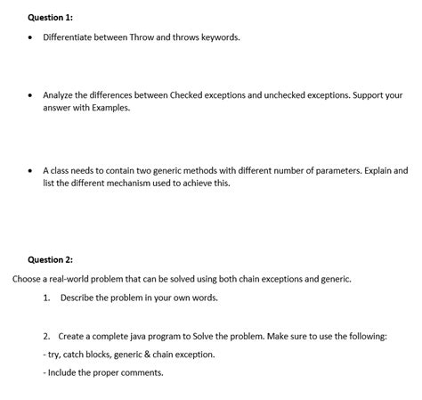 Solved Differentiate Between Throw And Throws Keywords