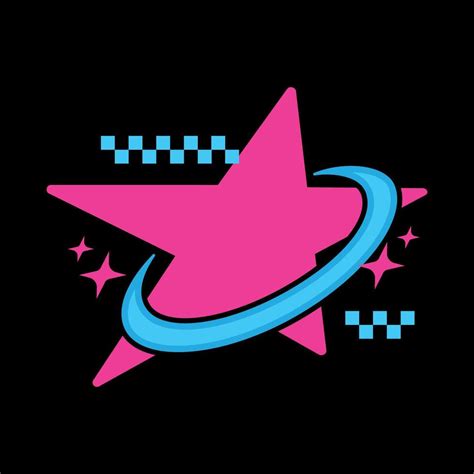 Y2k Elements Stars Icons Shapes Logo Suitable For Background Banner
