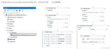 Uipath DataTable AddDataColumn AddDataRow 添加列和行 uipath add data row CSDN博客