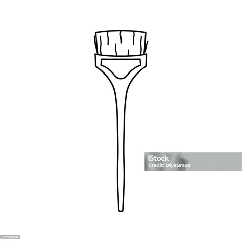 손으로 그린 헤어 브러시 와 Hair Care 제품 절연 와 머리 염색약을 위한 미용사 낙서 플라스틱 솔 성인과 어린이 색칠