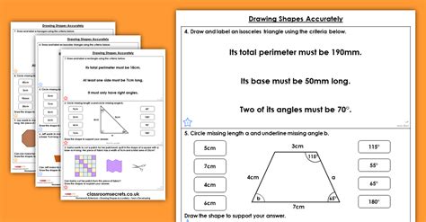 Drawing Shapes Accurately Homework Extension Year 6 Properties Of Shape Classroom Secrets