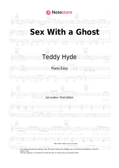Sex With A Ghost Piano Sheet Music Easy Teddy Hyde In Note Store Com Piano Easy SKU PEA