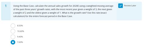 [solved] 1 review later using the base case calculate th