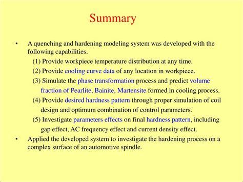 Ppt Modeling Of Induction Hardening Processes Part 2 Quenching And Hardening Powerpoint