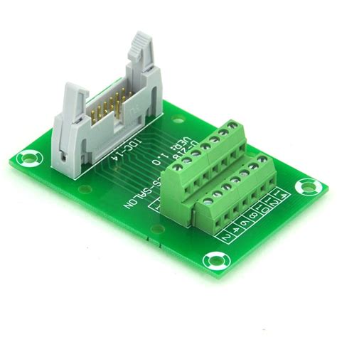 Electronics Salon Idc14 2x7 Pins 0 1 Male Header Breakout Board
