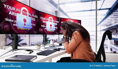 Ransomware Cyber Attack Showing Personal Files Encrypted Stock Image Image Of Ransom Security