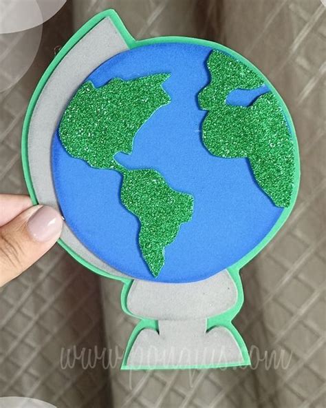 Mapamundi En Foami Planeta Con Foami Mundo En Fomi Manualidades