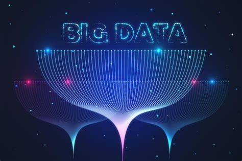 Premium Photo Abstract Big Data Visualization With Bright Nodes And Futuristic Network