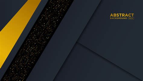 Papercut Overlaping Background Abstract Dark Background With Golden Lines And Golden Glitters
