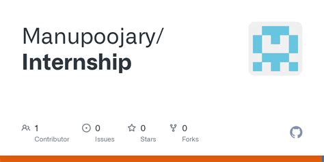 Github Manupoojaryinternship