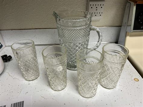 Lot 345 Four Vintage Princess House Drinking Glasses W Crystal