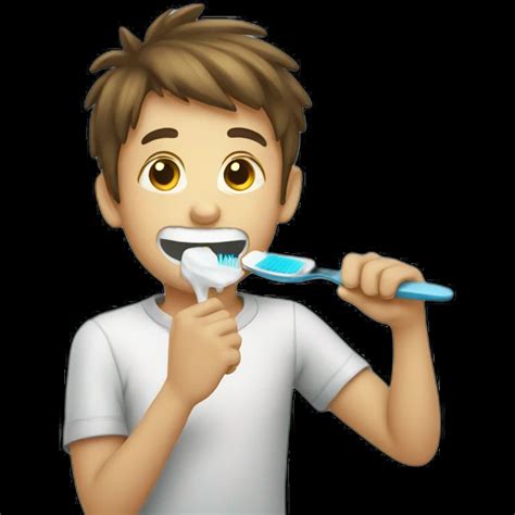 Boy Brushing Teeth Emoji Ai Emoji Generator