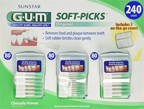 Healthy Gums Healthy Life Soft Picks 3 Convenient Travel Cases 240