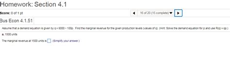 Solved Homework Section 4 1 Score 0 Of 1 Pt 16 Of 20 15