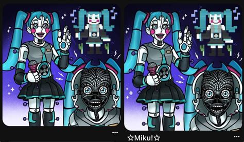 Miku Miku Hatsune Chibi Anime Fnaf Fnaf Drawings