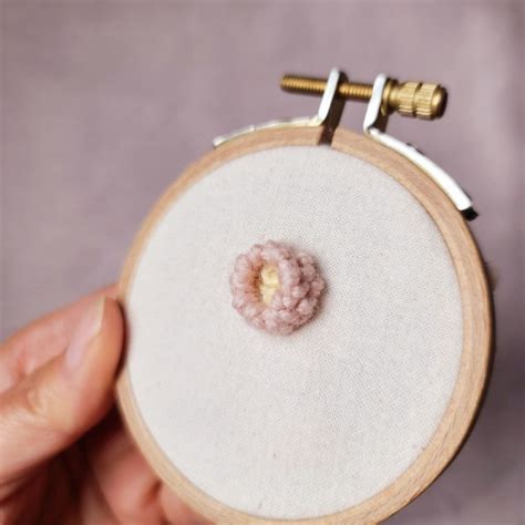 프랑스자수 쉽고 귀여운 입체 꽃 자수 Ft 레이즈드컵 스티치 네이버 블로그