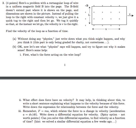 Solved Here S A Problem With A Rectangular Loop Of Wire In A Chegg
