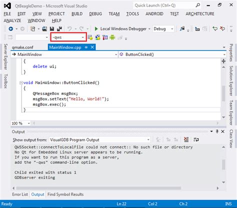 Creating Qt Embedded Projects For Beaglebone Visualgdb Tutorials
