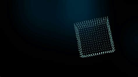 3d Cube Shape Of Particles Morphing Moving And Rotating Motion Background Storyblocks
