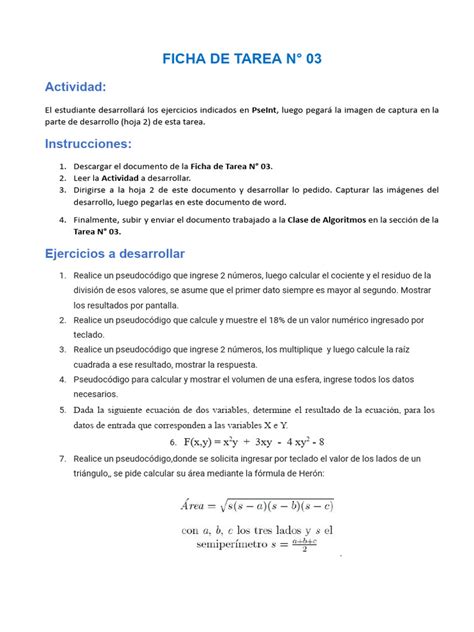 Tarea 03 22 Pdf Algoritmos Matemáticas Aplicadas