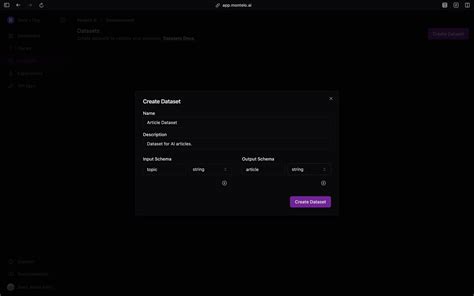 Datasets Montelo Documentation