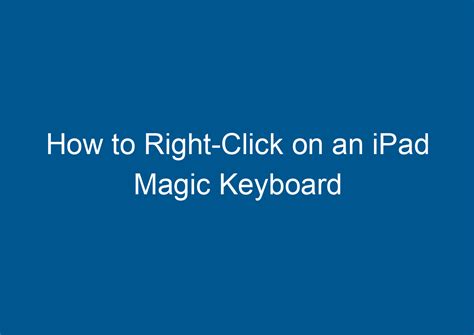 How To Right Click On An IPad Magic Keyboard Digitalhow