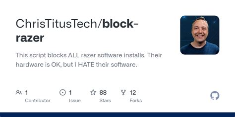 GitHub ChrisTitusTech Block Razer This Script Blocks ALL Razer Software Installs Their