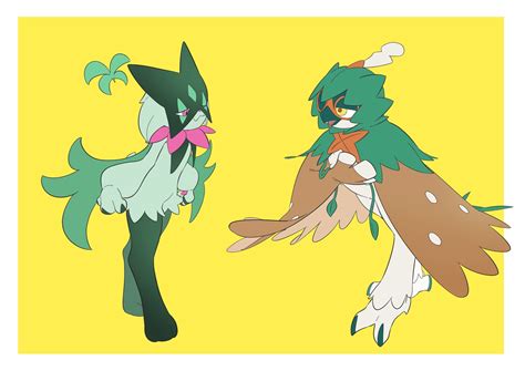 Meowscarada And Decidueye Pokemon Drawn By Pkpokopoko3 Danbooru
