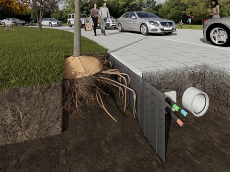 Tree Root Guiding Preventing Root Heave