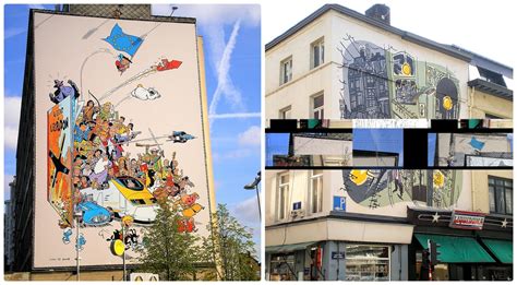 The Comic Strip Route On The Streets Of Brussels Self Guided Map