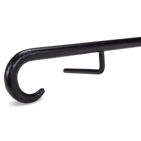 Smeedijzer Trapleuning Rond Zwart Incl Gelaste Dragers Met Rozet