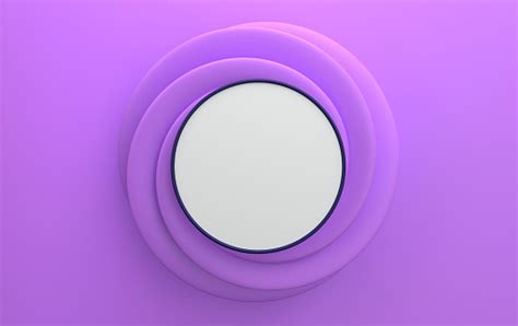 미니멀 한 추상적 인 배경 원시 기하학적 인물 3d 렌더링 보라색 배경에 흰색 원 미니멀 한 스타일의 광고를위한 빈 템플릿 기하학적 모양의 배경 컬 프레임 0명에 대한 스톡