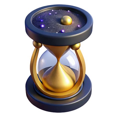 Beautiful Classic Sand Timer Overflowing Top View Isolated Detailed