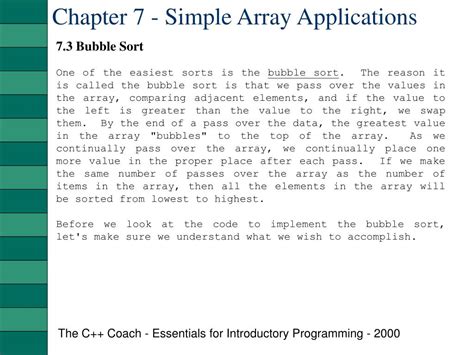 Ppt Chapter 7 Simple Array Applications Powerpoint Presentation