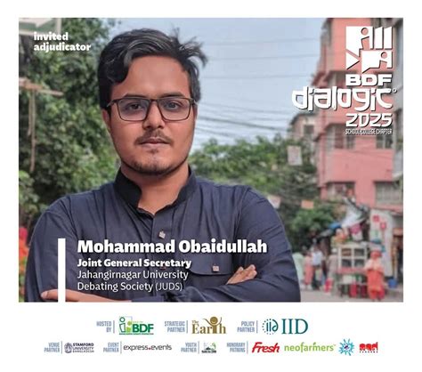 Attended Bdf Dialogic 2025 As An Invited Adjudicator On 23rd May 2025 Obaidullah Mohammad Attended Bdf Dialogic 2025 As An Invited Adjudicator On 23rd May 2025 Obaidullah Mohammad