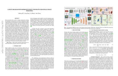 Latent Degradation Representation Constraint For Single Image Deraining