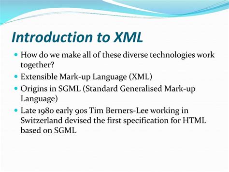 PPT Introduction To XML PowerPoint Presentation Free Download ID