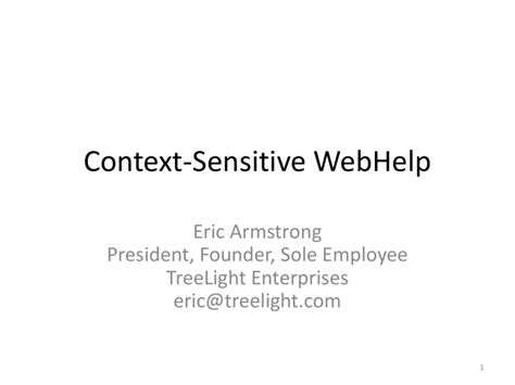 Context Sensitive Webhelp