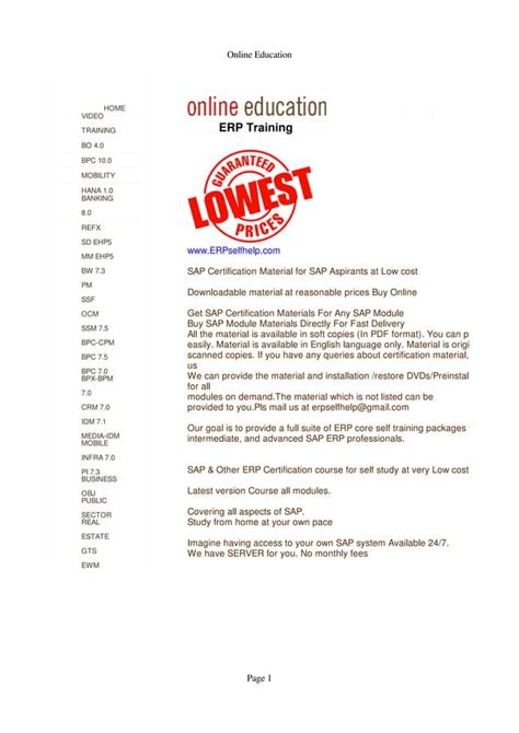 Sap Fico Certification Material Pdf