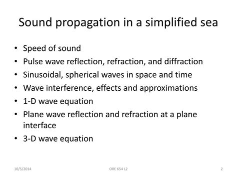 Ppt Ore 654 Applications Of Ocean Acoustics Lecture 2 Sound