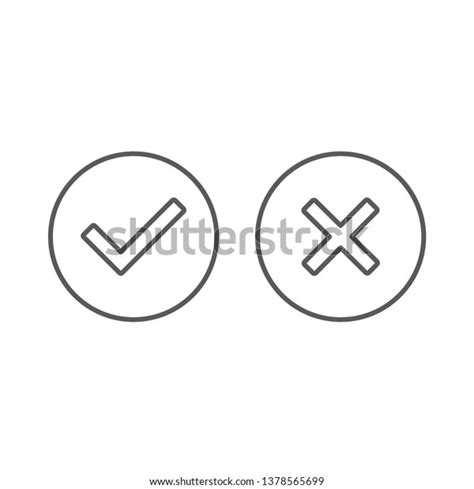 Check Box Line Icons Set Isolated Stock Vector Royalty Free Shutterstock