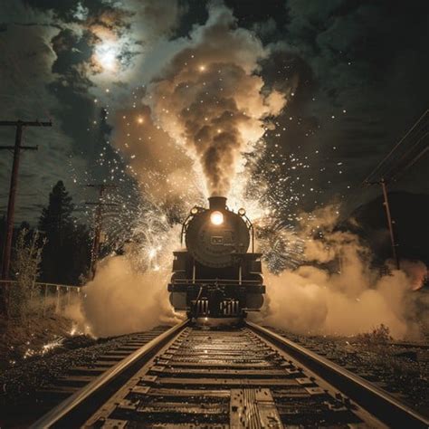Free Night Train Majesty Image Steam Locomotive Night Download At