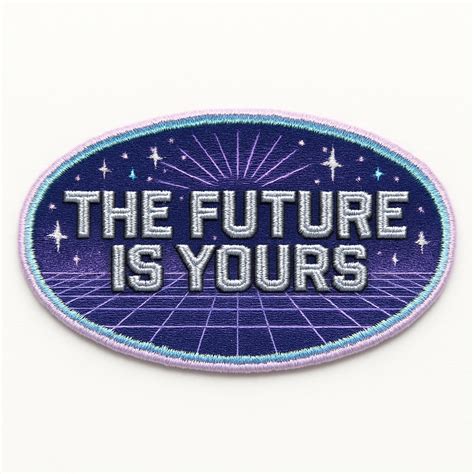 Stylized Ufo Scene Embroidered Patch For Hats Playground