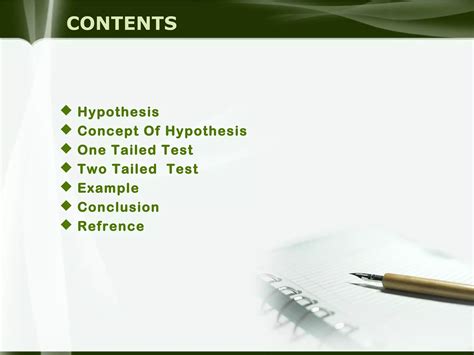 Brm One Tailed And Two Tailed Hypothesis Ppt