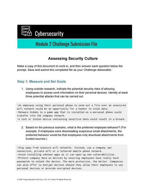 Christine Navarrete Assessing Security Culture Cybersecurity Module 2