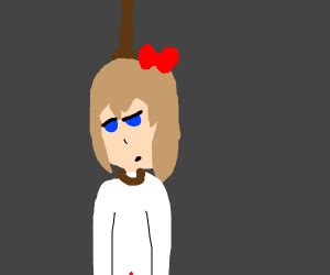 Sayori Hanging Herself With No Pun Drawception