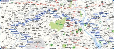 Delhi Metro Blue Line Route Map Delhi Metro Metro Map Map